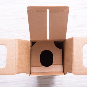 8 Pcs Kraft Carton Bottle Carrier, Holder, Box With Handle, Gift ...