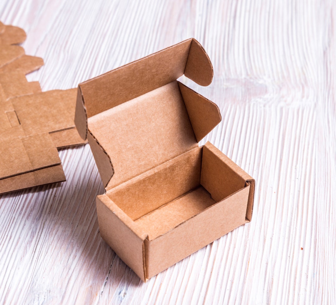 Lot of 50 Pcs 2 X 1 X 1 Inch Mini Brown Kraft Carton Box With Cover ...