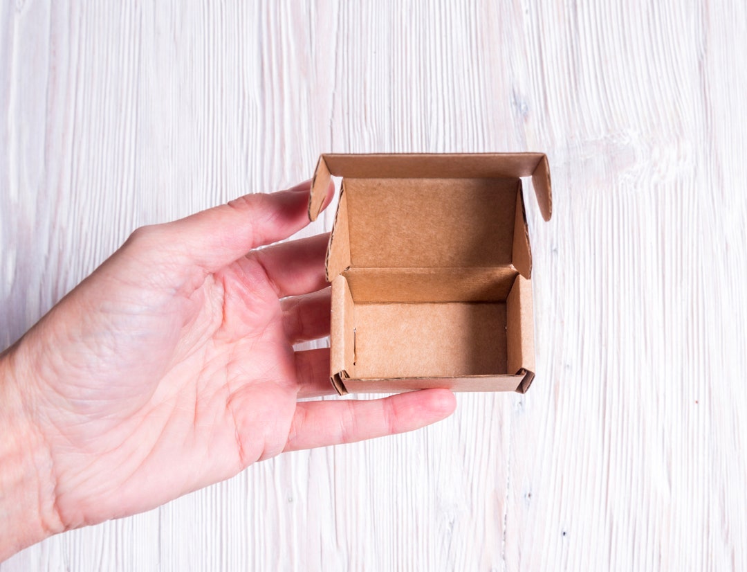 Lot of 50 Pcs 2 X 1 X 1 Inch Mini Brown Kraft Carton Box With Cover ...