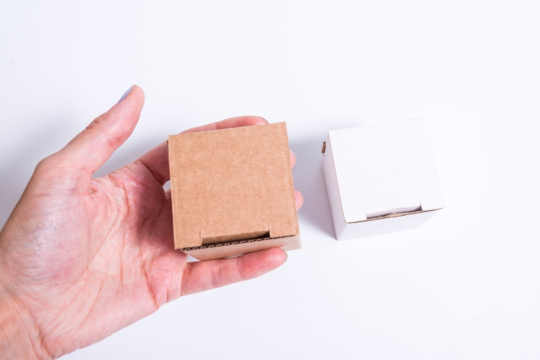 Lot of 40 Pcs 2 X 2 X 2 Inch Mini Brown Kraft Carton Box With Cover ...