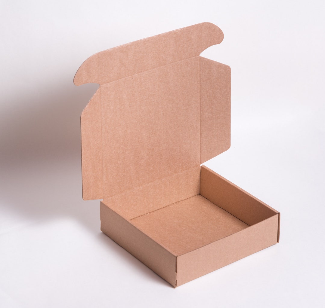 Lot of 13 Pcs 7x7x2 Inch Brown Kraft Carton Mailer Box With Cover ...