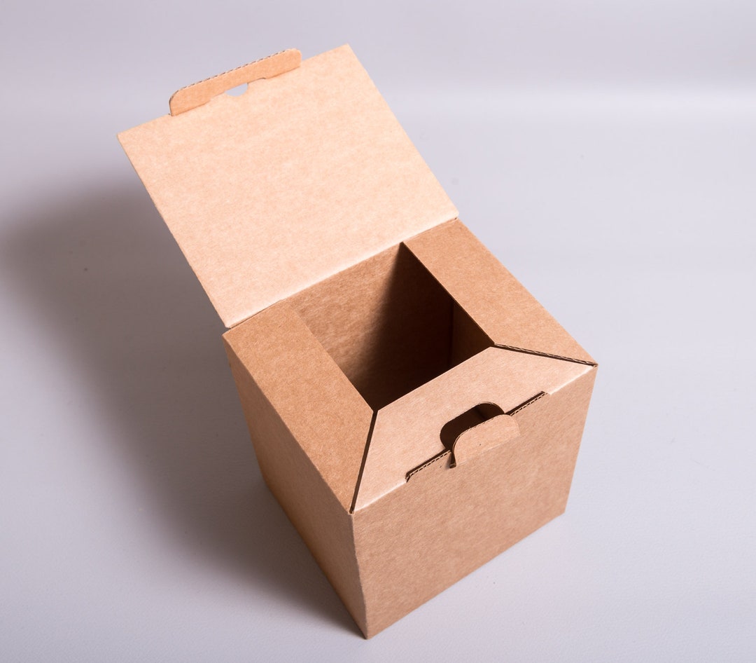 Lot of 12 Pcs 4.5x4x5 Inch Kraft Carton Mailer Box With Cover, Folded ...