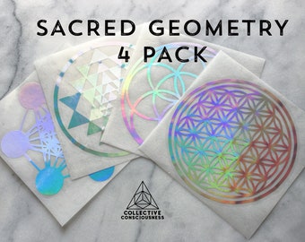 Sacred geometry sticker | Etsy