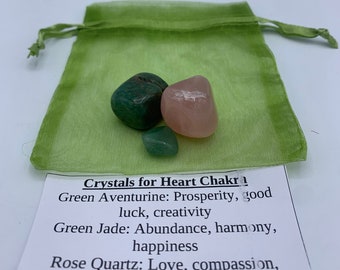 Heart Chakra Crystal Kit - Etsy