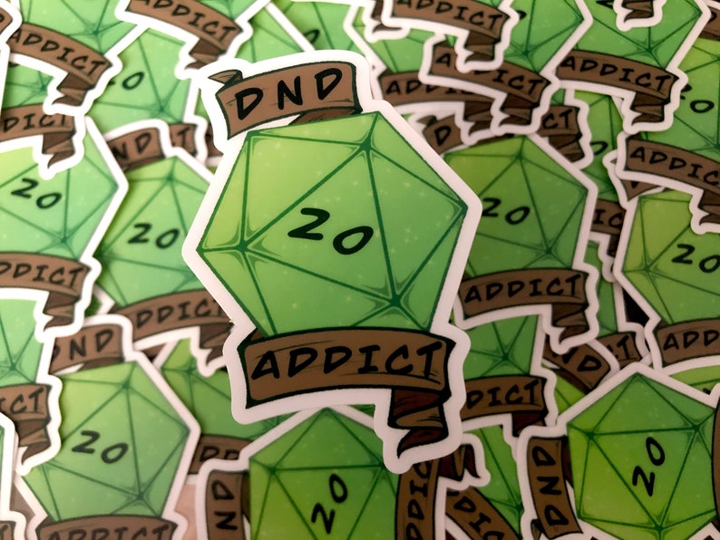 Dnd Addict Vinyl Sticker - Etsy