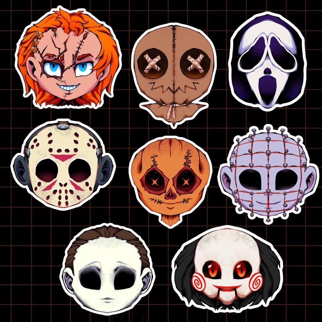 Slasher Stickers Horror Jigsaw Halloween Ghost Face - Etsy