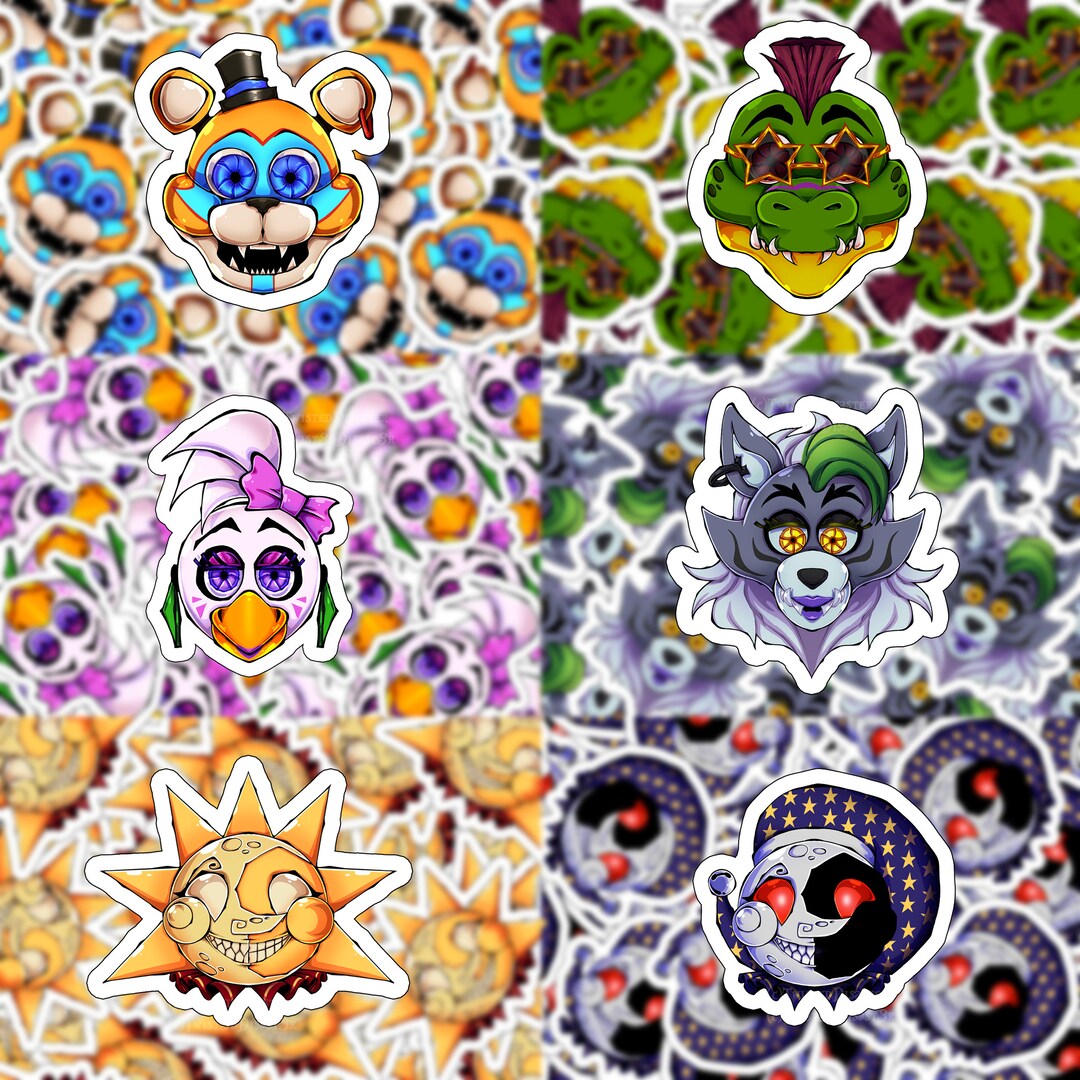 FNAF SB Sticker Set - Etsy