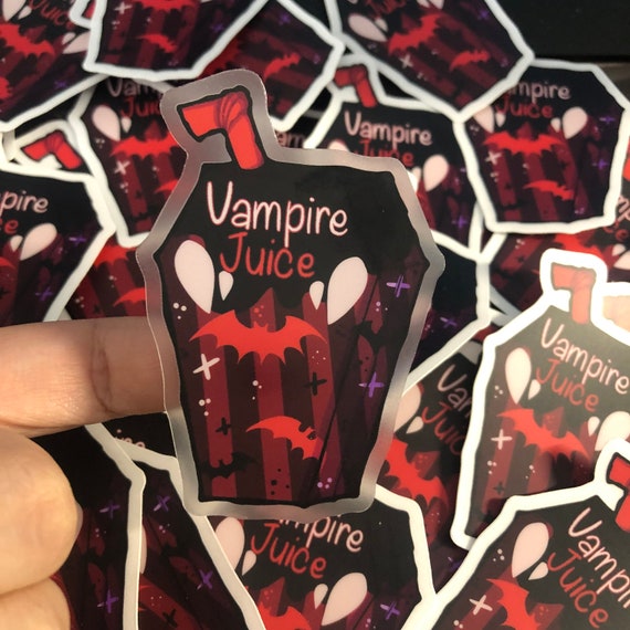 Electronics & Accessories TRANSPARENT VINYL STICKER Vampire Juice ...