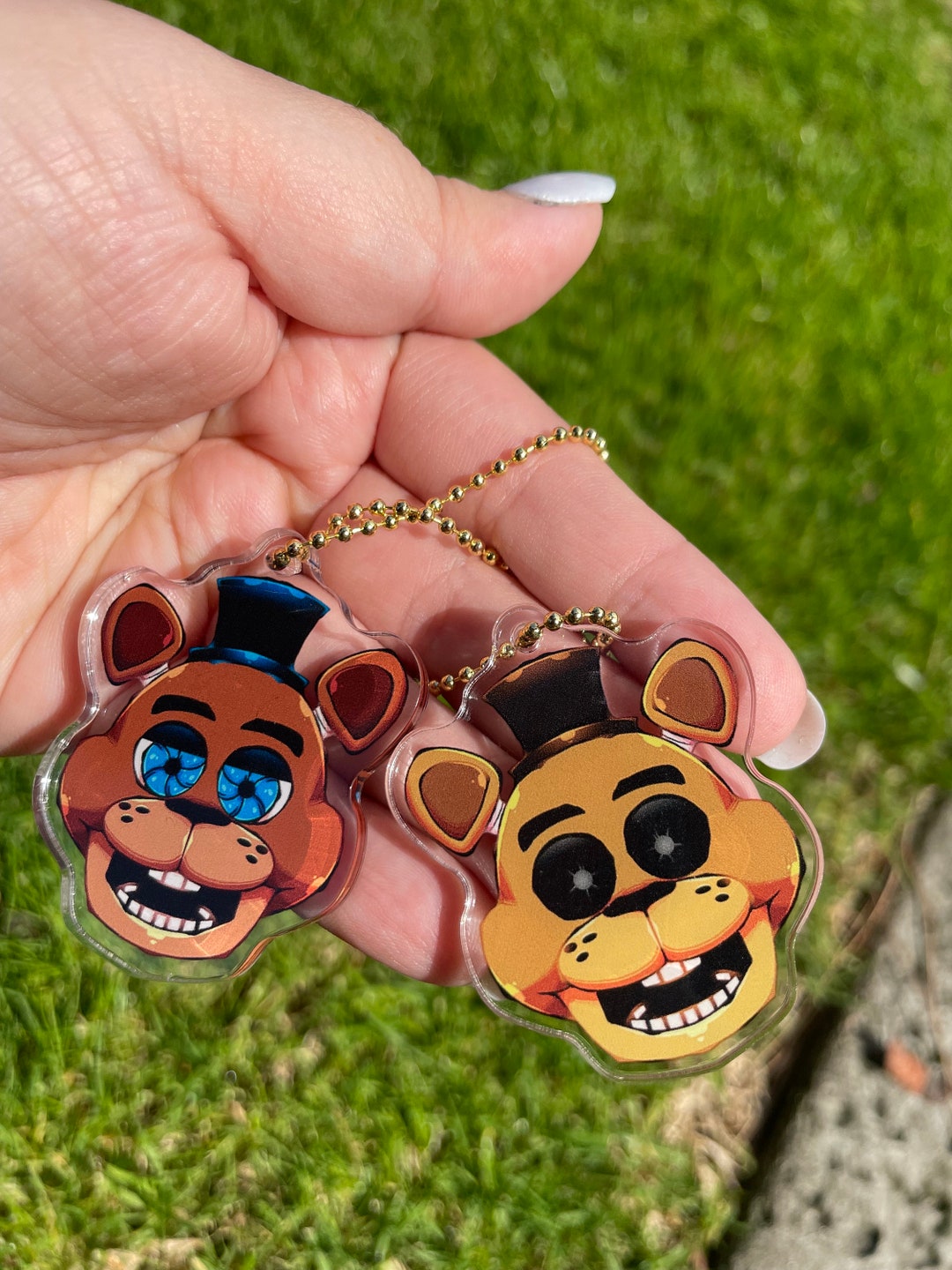 Freddy Fazbear and Golden Freddy FNAF Charms - Etsy
