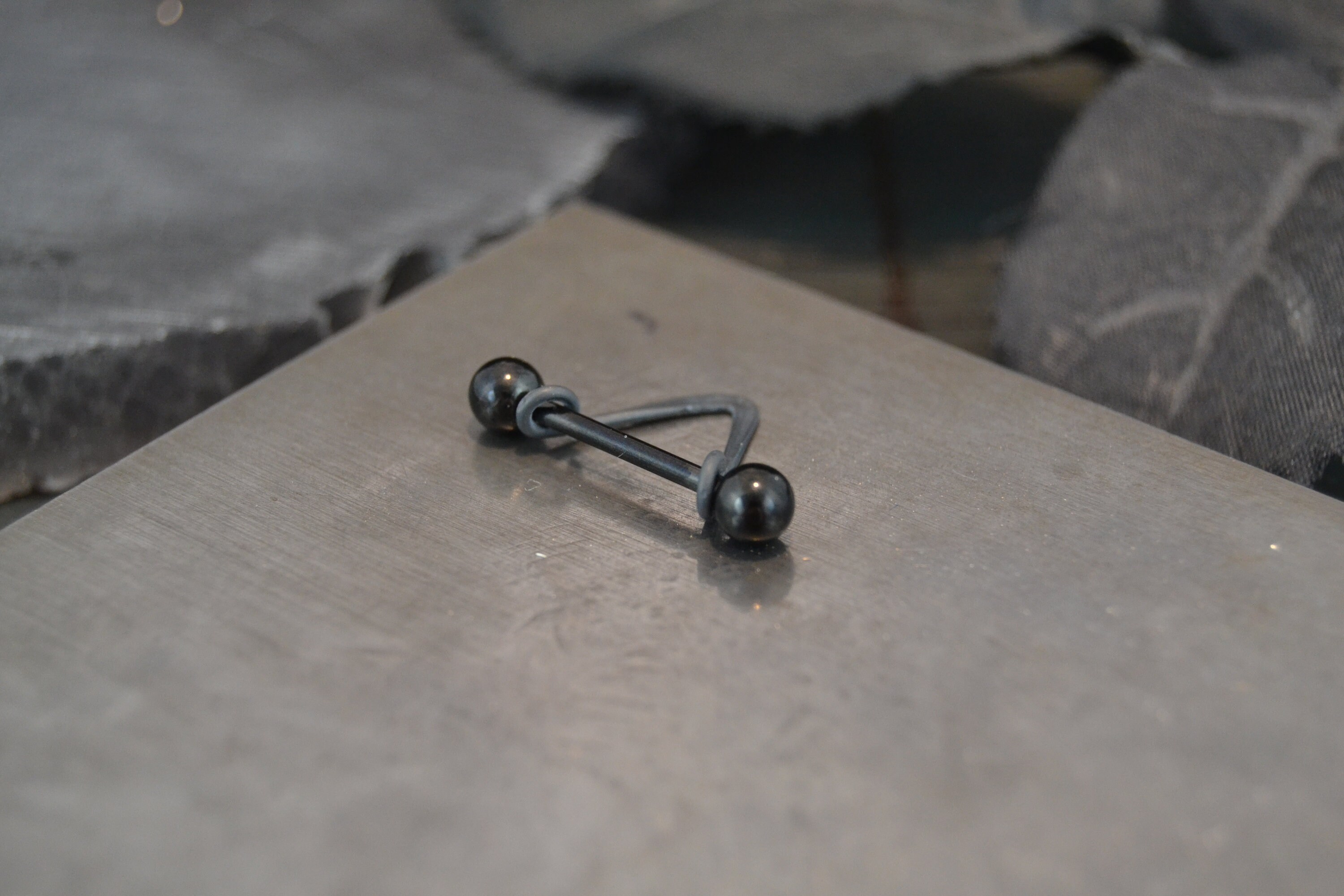 Black Minimalist Hammered V Nipple Shield PvD 316L Stainless | Etsy