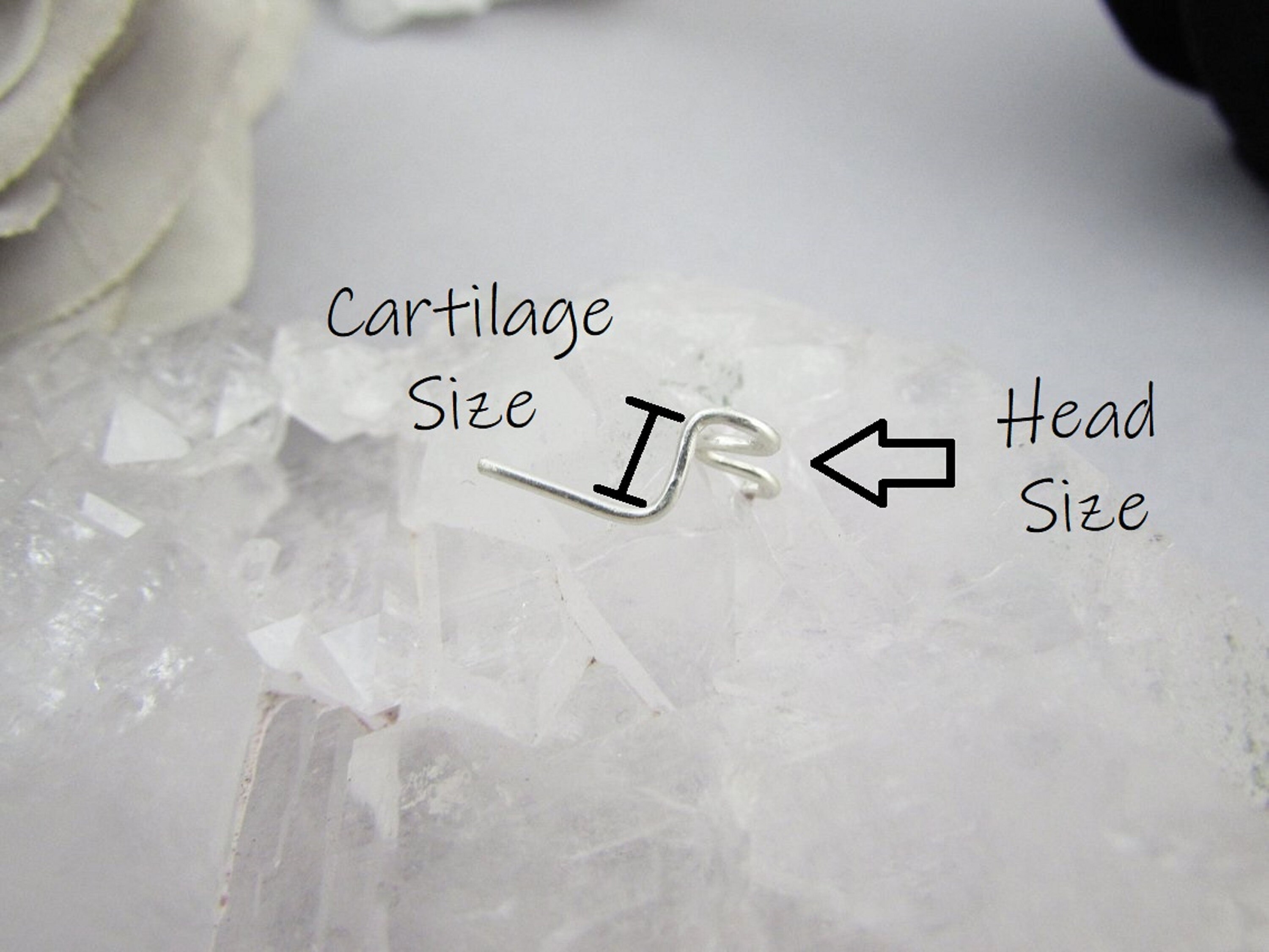 White Nose Piercing Hoop 18g Bioflex MRI Safe Nostril