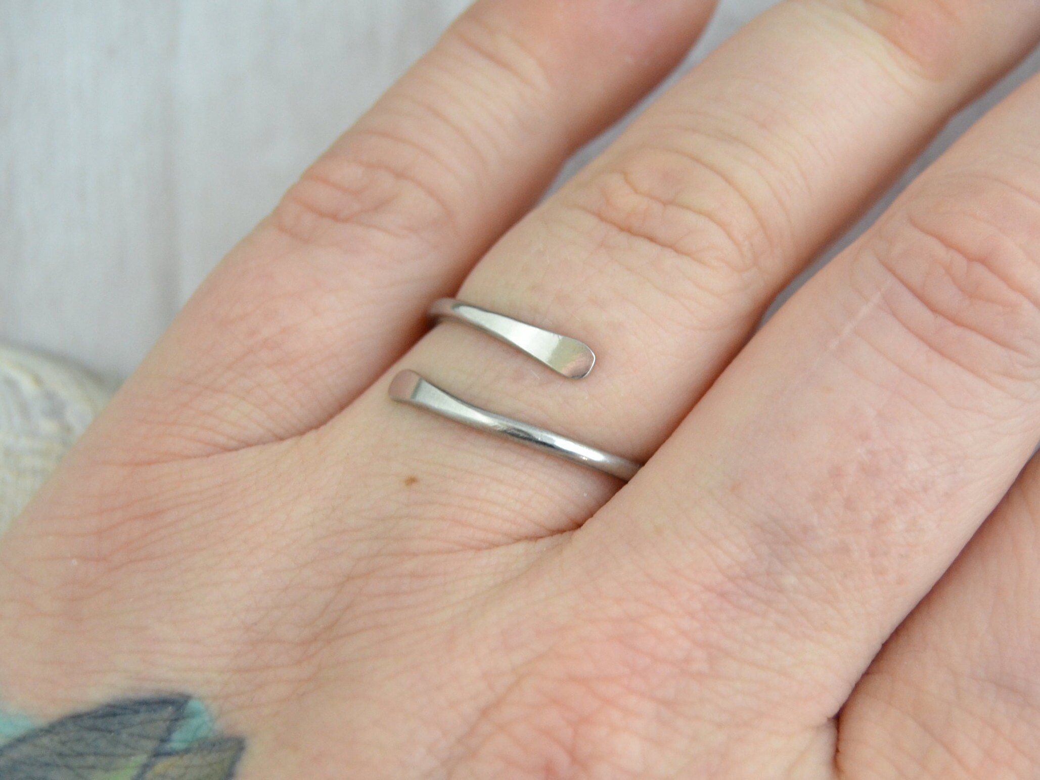 Stainless Steel Ring Adjustable Ring Stackable Ring - Etsy