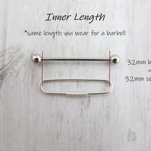 18k Palladium White Gold SF Loop Industrial Piercing, Seamless ...