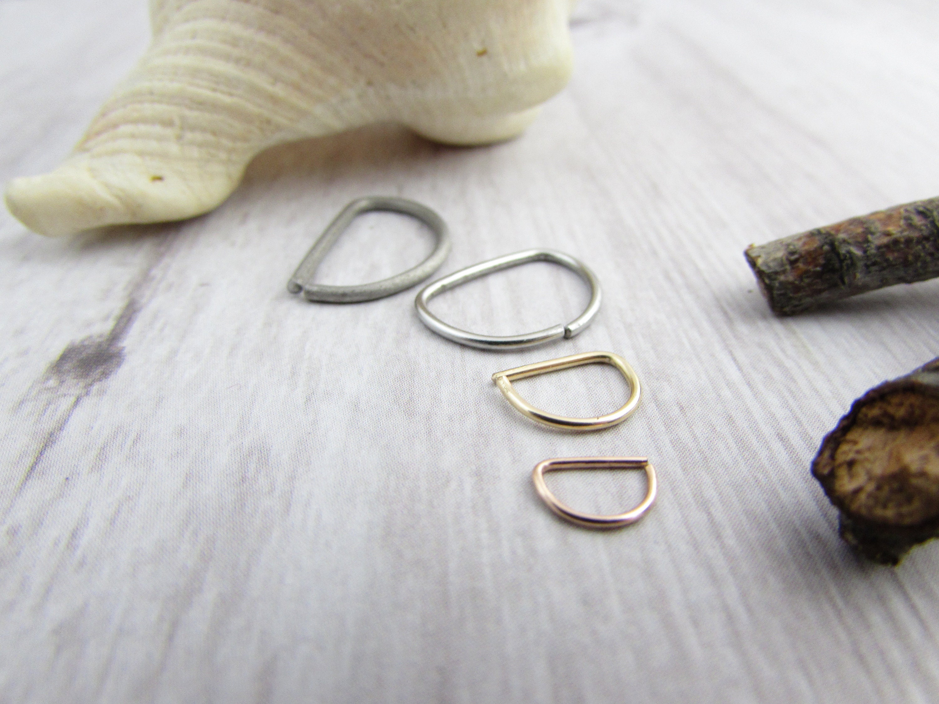 Titanium D Ring Seamless Ring Titanium Endless Hoop 14g 16g | Etsy