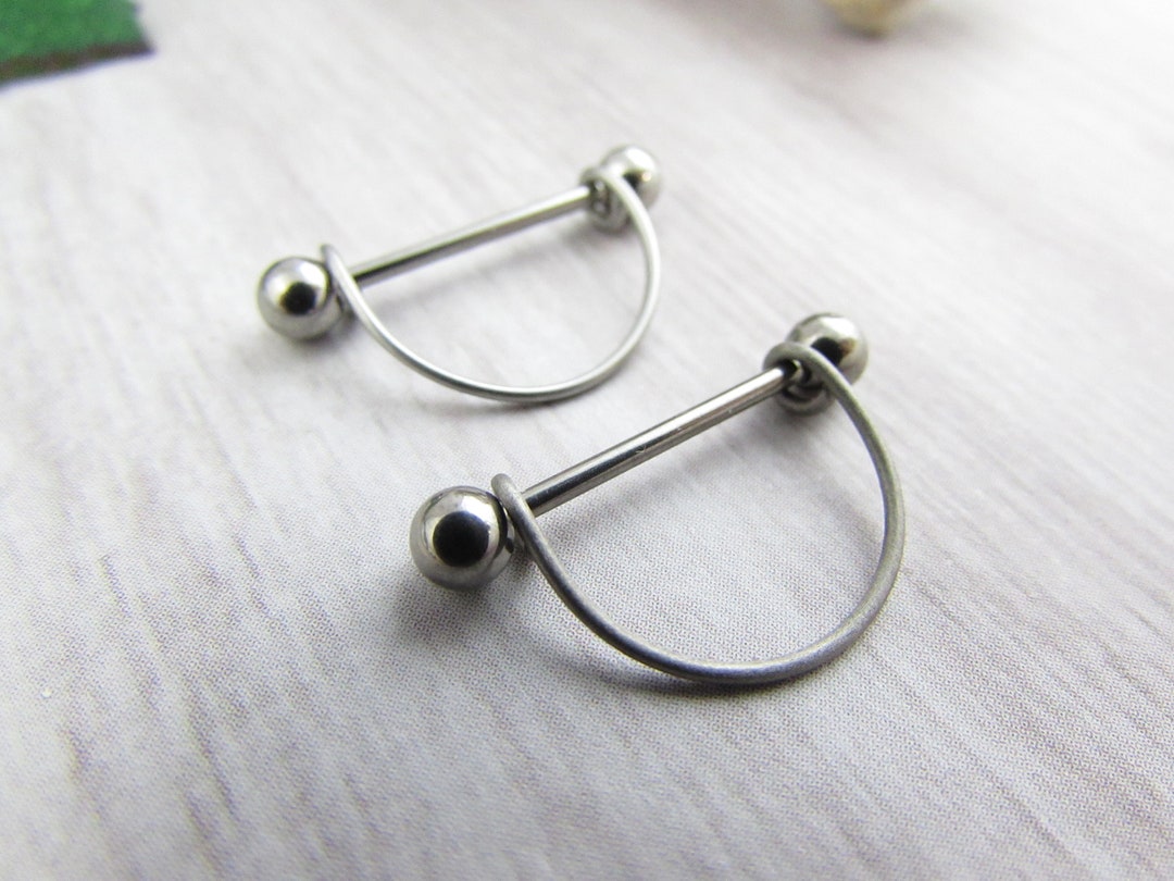 Simple Titanium Nipple Ring - G23 Titanium Nipple Barbell - Nipple ...