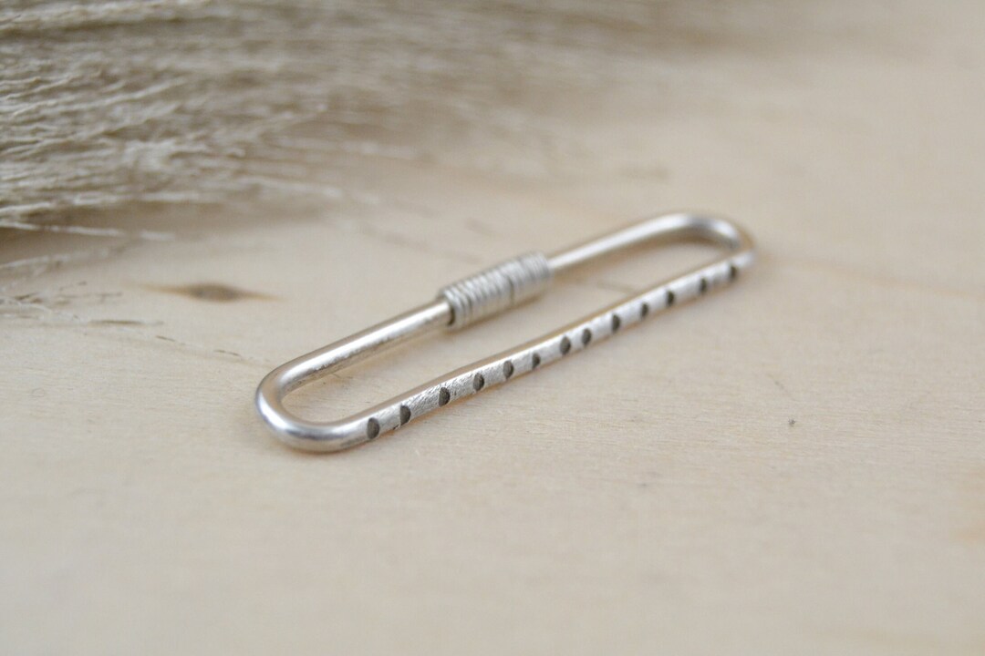 Silver Hatched Seamless Industrial Bar - Argentium Silver Industrial ...