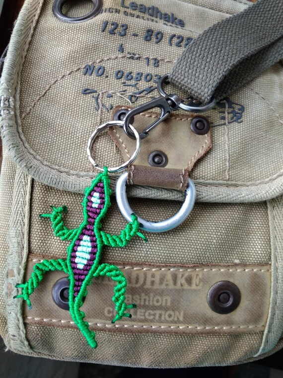 Macrame Keychain Lizard Pattern - Etsy
