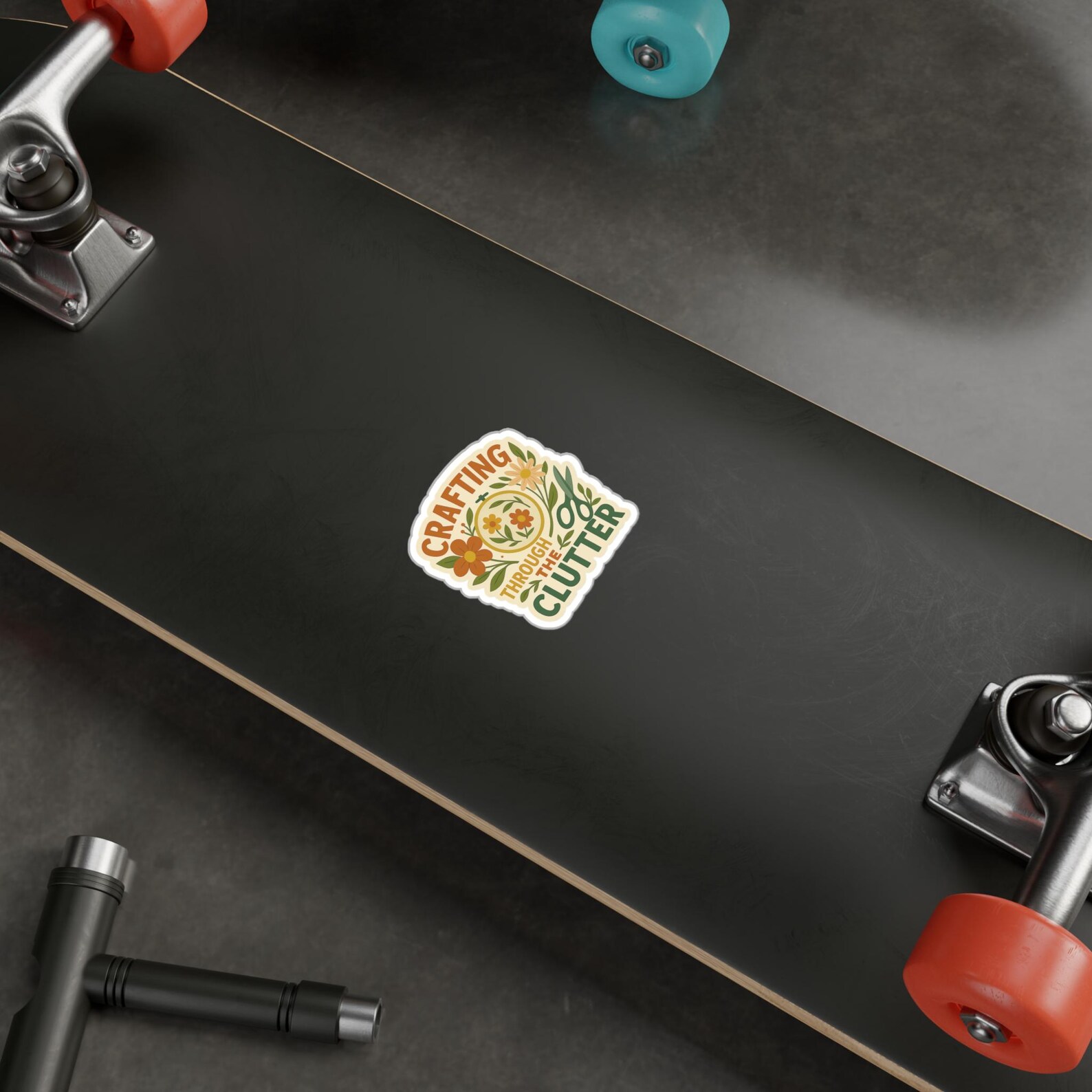 Crafting Through the Clutter Sticker, Funny Craft Room Vinyl Sticker ...