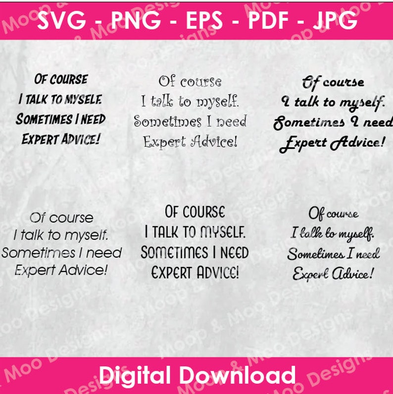 Expert Advice SVG - Instant Download - Silhouette Cricut - of Course I ...