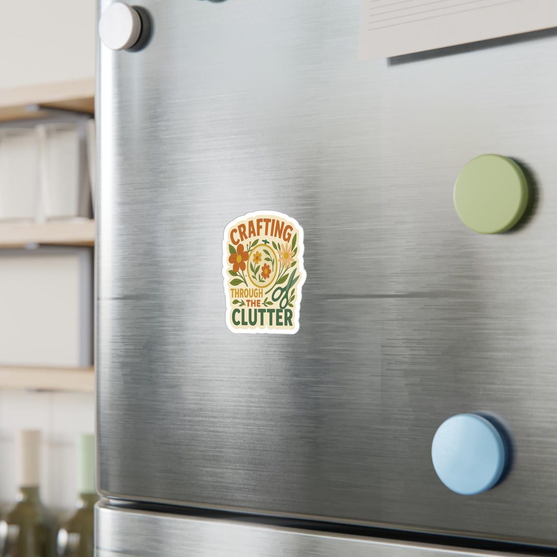 Crafting Through the Clutter Sticker, Funny Craft Room Vinyl Sticker ...