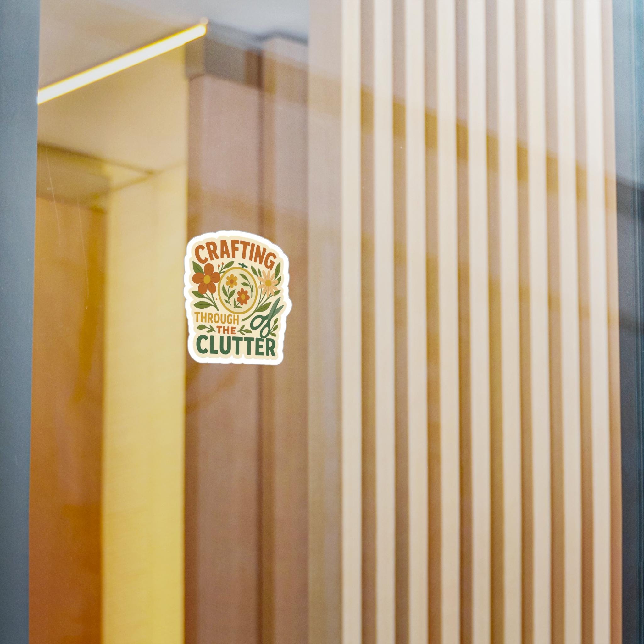 Crafting Through the Clutter Sticker, Funny Craft Room Vinyl Sticker ...