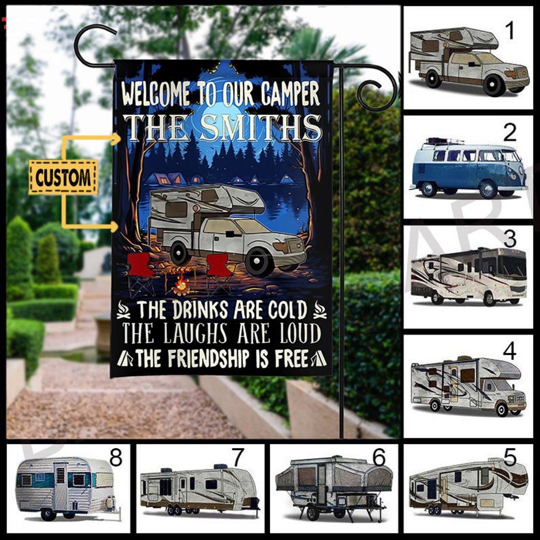 Personalized Welcome to the Camper Flag Custom Camping Flag - Etsy