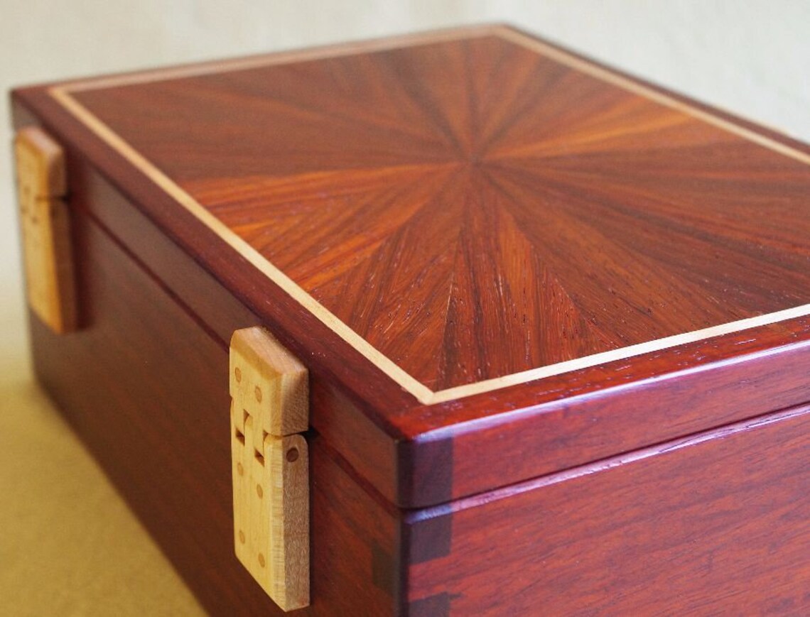 Jewellery Box - Padauk Sunburst - Etsy