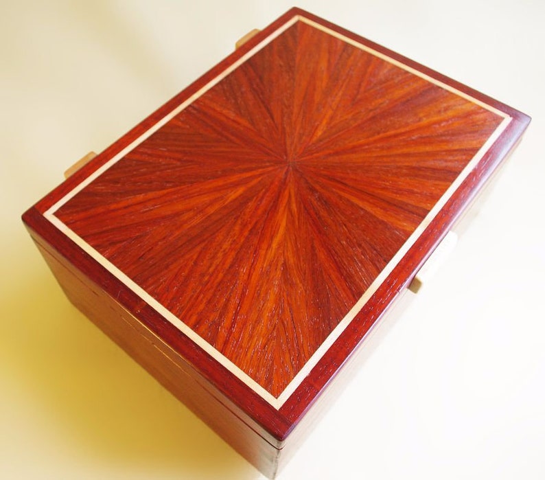 Jewellery Box Padauk Sunburst - Etsy
