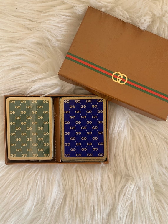 Vintage GUCCI Playing Cards Set of Cards Deck GG Monogram | Etsy