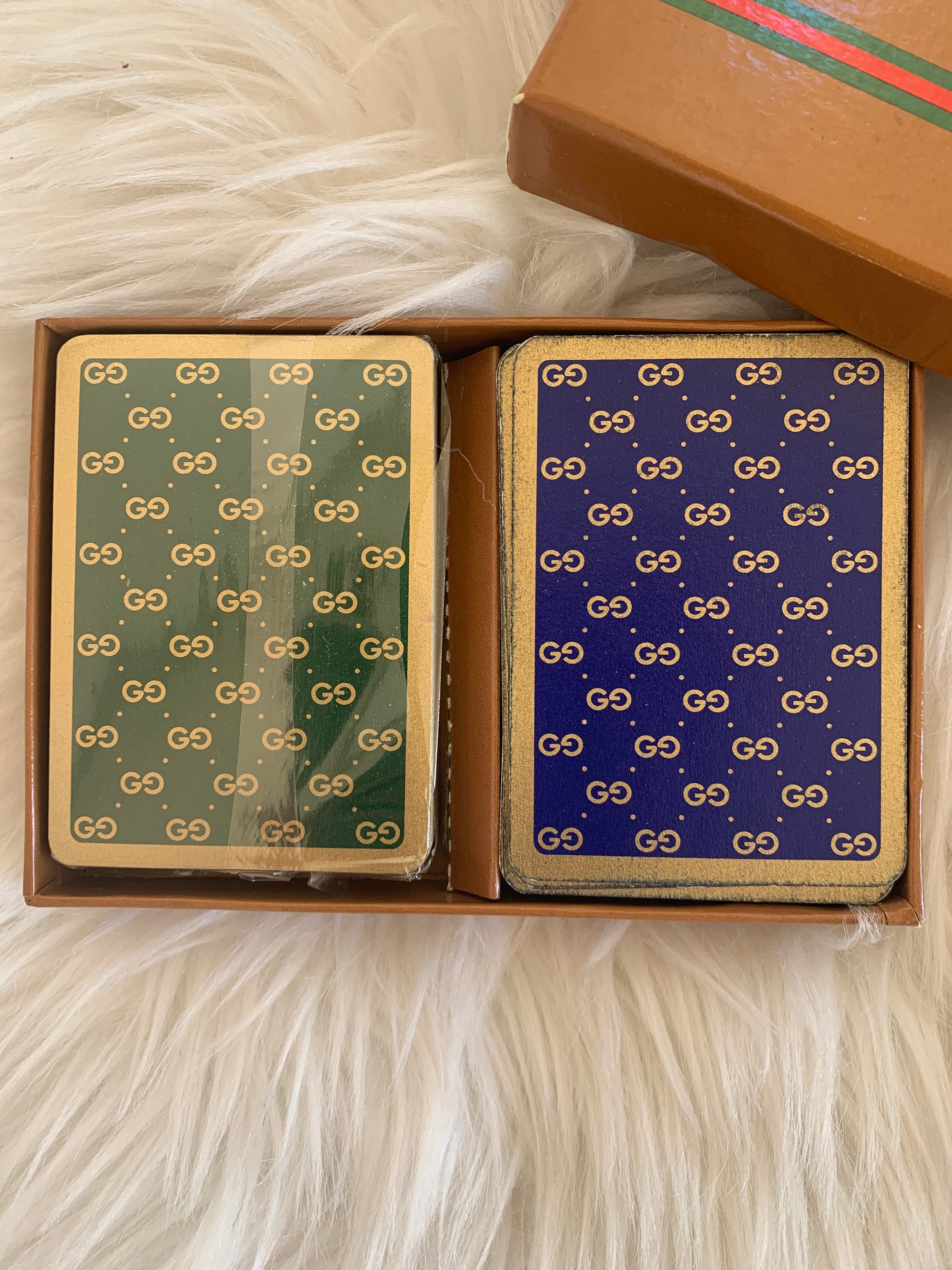 Vintage GUCCI Playing Cards Set of Cards Deck GG Monogram | Etsy
