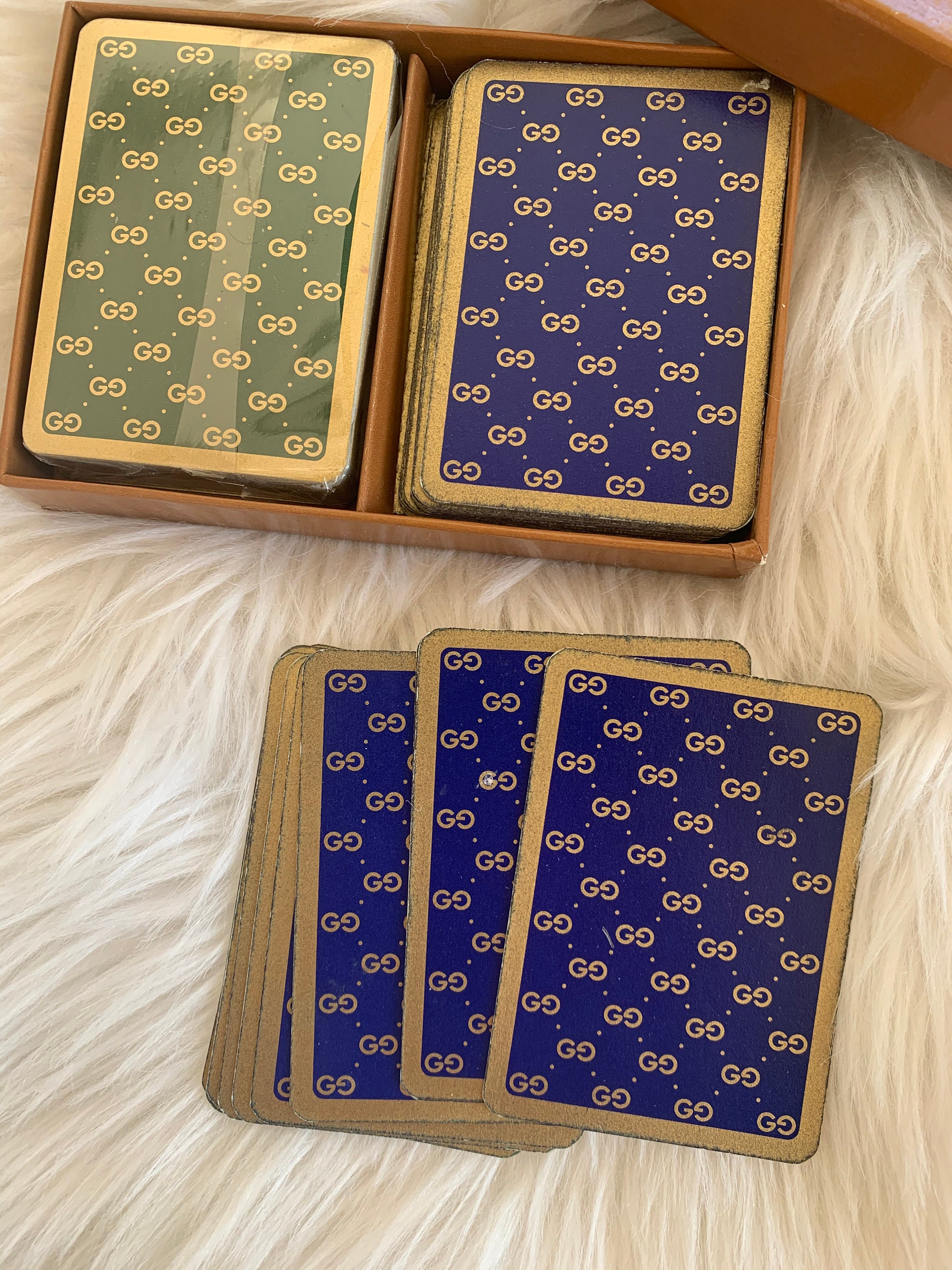 Vintage GUCCI Playing Cards Set of Cards Deck GG Monogram | Etsy