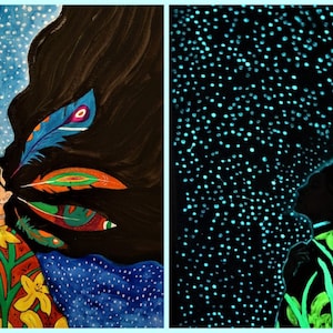 Glow in the Dark ART Paintbox (8 Pcs) - Luminous - Fluorescent - for ...