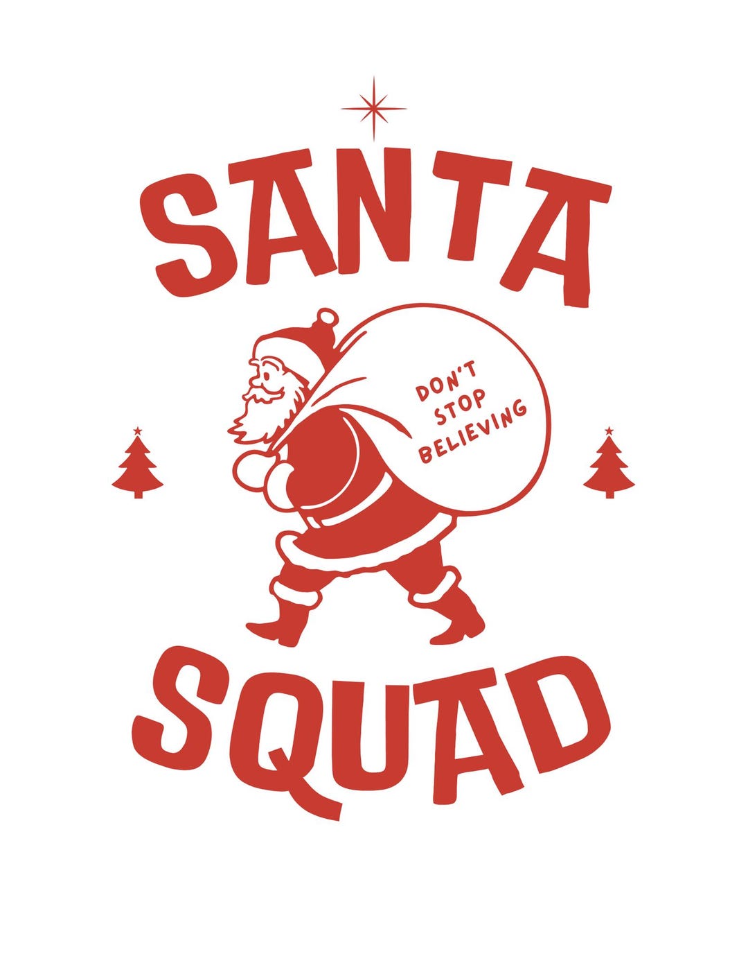 Santa Squad T-shirt Design PNG JPEG PDF - Etsy