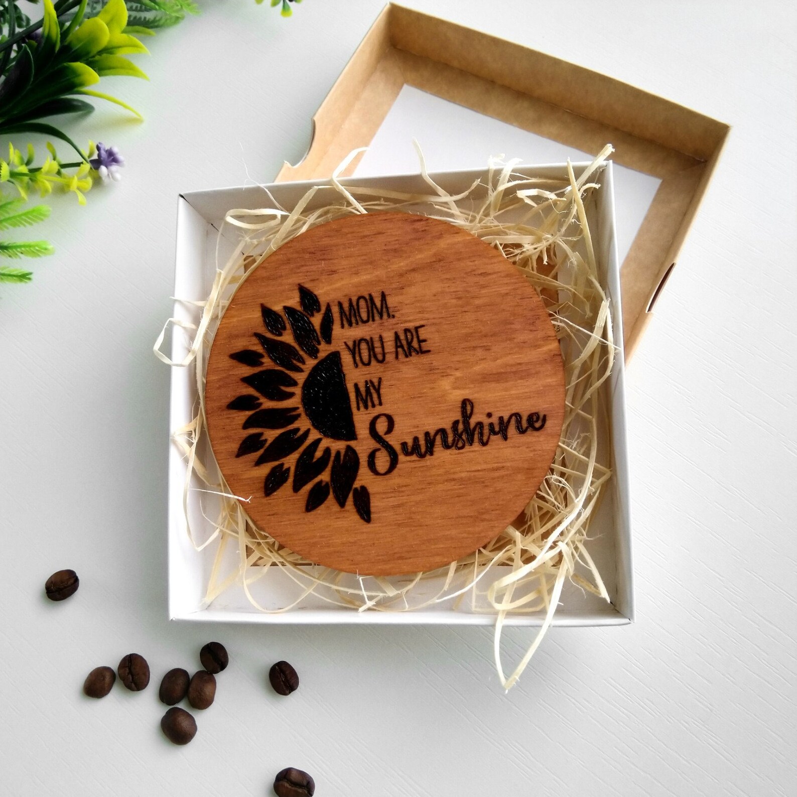 Wooden Coffee Mug Coasters For Mom Handcrafted Coasters Made | Etsy