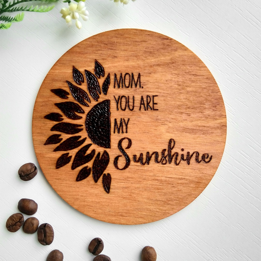 Wooden Coffee Mug Coasters for Mom Handcrafted Coasters Made From Birch ...
