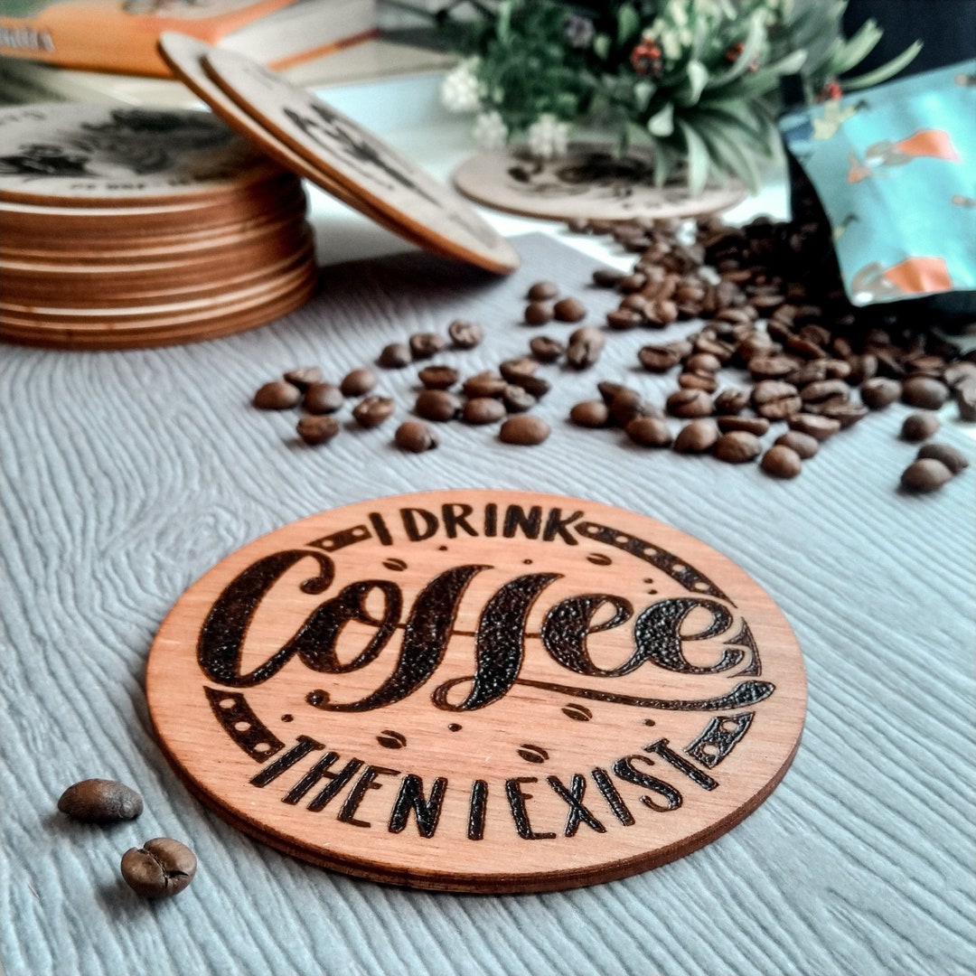 Wooden Coffee Mug Coaster Handcrafted Coasters Made From - Etsy UK