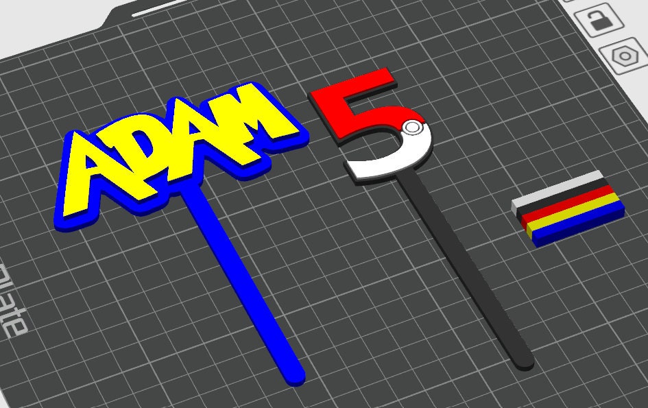 Cake Topper Pack 3D Print Stl File | 3D Name Cake Topper Pokemon Bundle ...