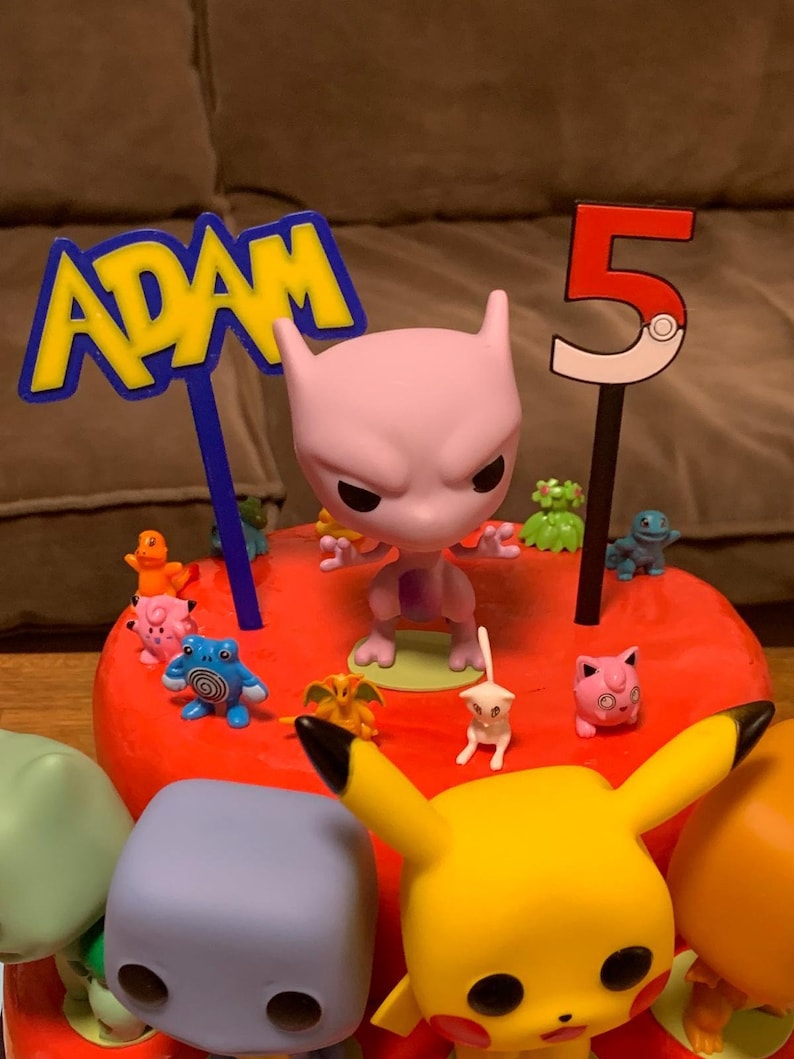 Cake Topper Pack 3D Print Stl File | 3D Name Cake Topper Pokemon Bundle ...