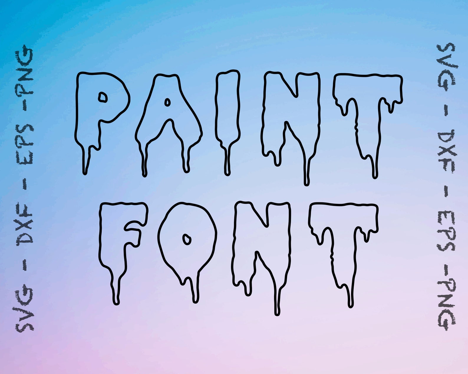 Paint Font SVG File Paint Font Cricut SVG Paint Font DXF | Etsy