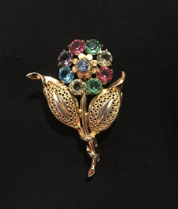 Vintage multicolor rhinestone 3 - Gem