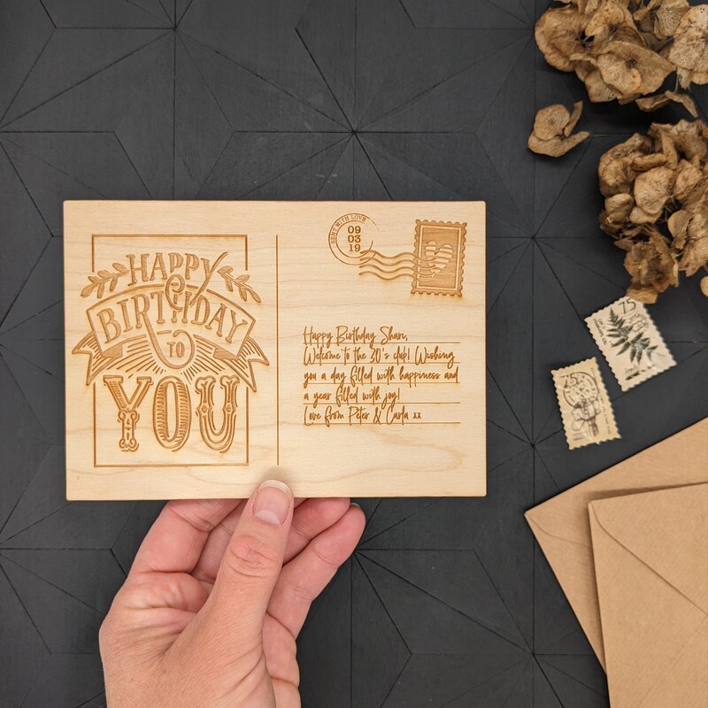 Birthday Postcard - Etsy