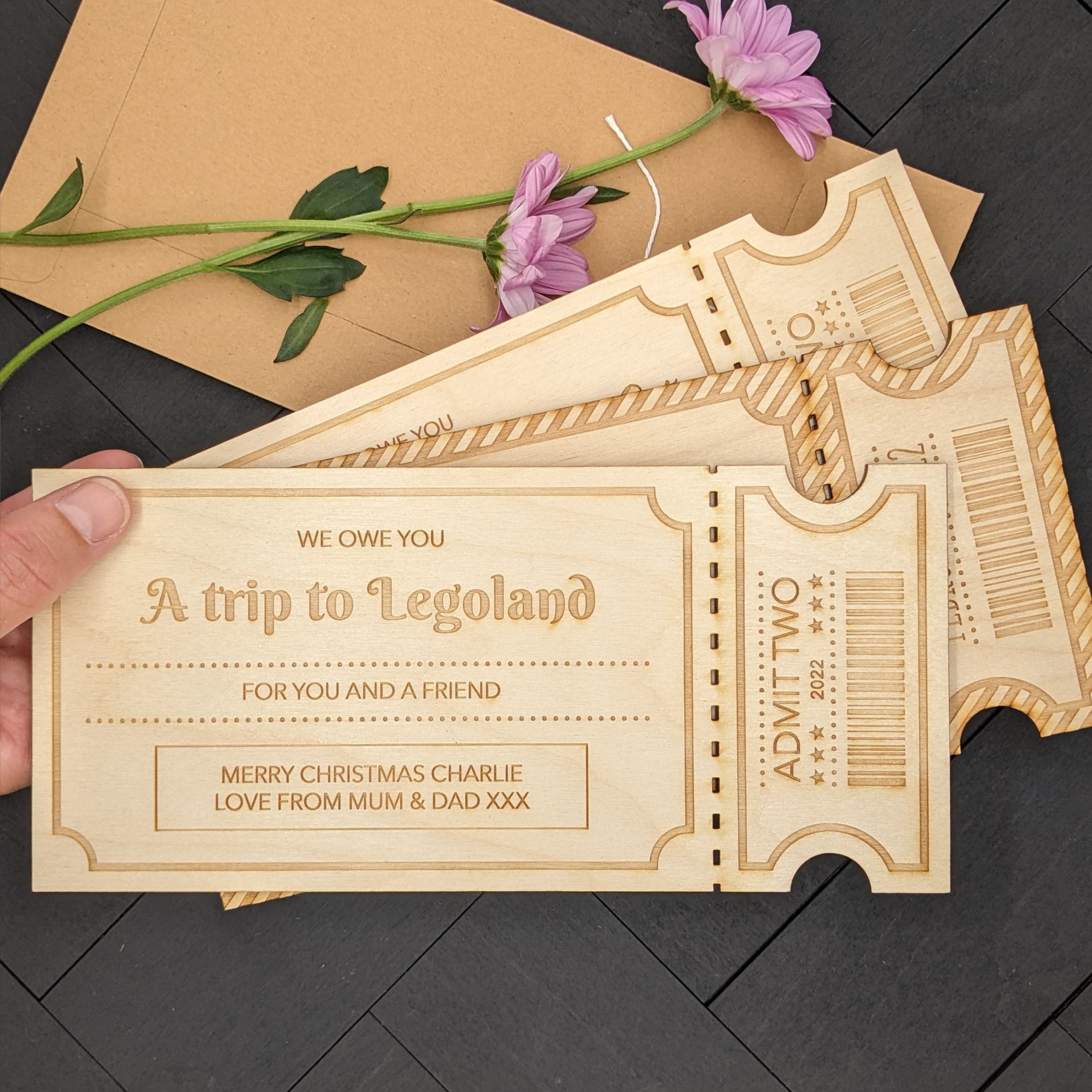 IOU VOUCHER TICKET Personalised Gift Coupon calligraphy - Etsy Canada