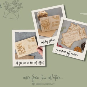 Pre-order IOU VOUCHER TICKET Personalised Gift Coupon calligraphy Font ...