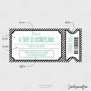 IOU VOUCHER TICKET Personalised Gift Coupon candy Stripe - Etsy