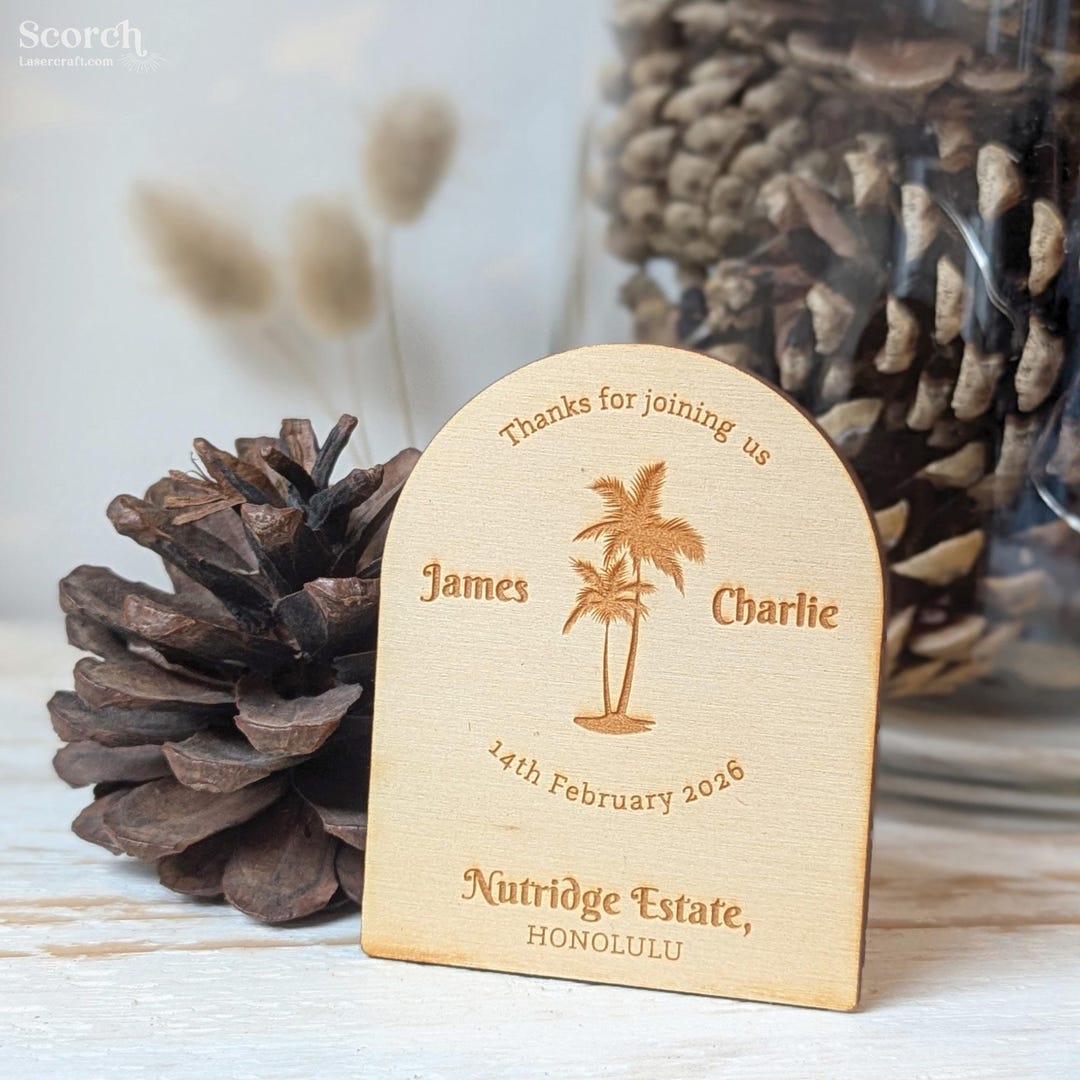 Palm Tree Arch Save the Date Magnet - Etsy