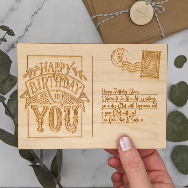 Wooden Postcard - Etsy