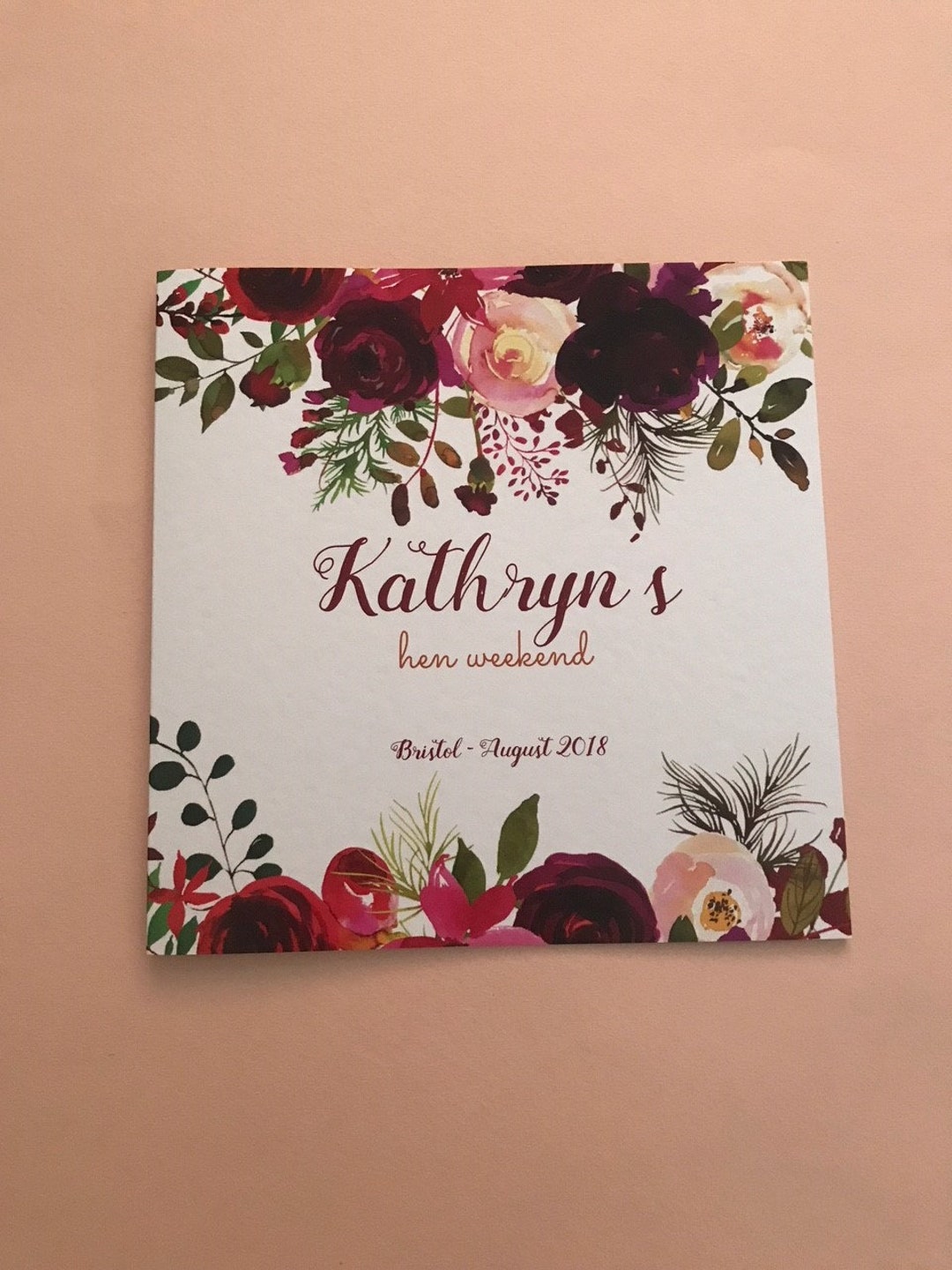 Hen Do Card Hen Do Itinerary Card Hen Invitation Hen Weekend Card Hen ...