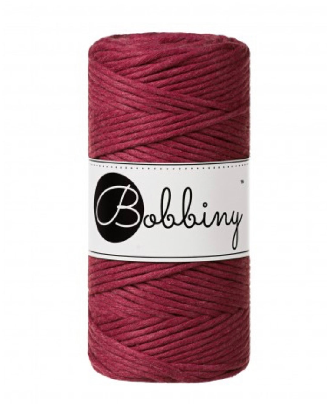 WINE RED 3mm Single Twist Bobbiny Macrame Yarn for Macrame - Etsy