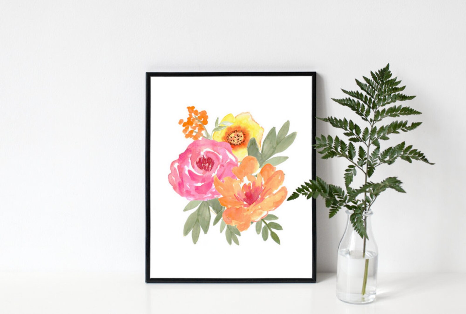 8x10 Floral Arrangement, Printable, Instant Digital Download, Wall Art ...