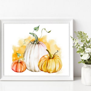 8x10 Pumpkin Printable Wall Art, Fall Wall Art, Fall Decor, Pumpkin ...